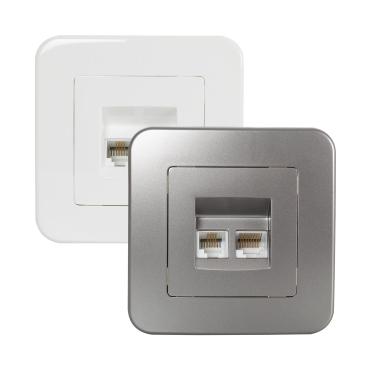 Classic RJ45 Internet Module + RJ11 Telephone socket - Ledkia