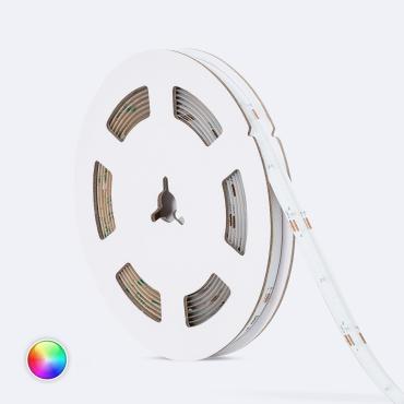 5m 24V DC RGB LED Strip COB 420LED/m 10mm Wide Cut at Every 5cm IP20 ...