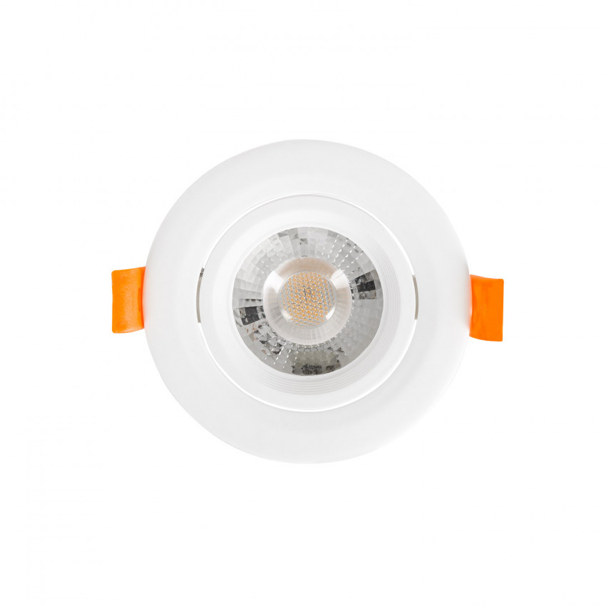 Downlight LED 7W Solid COB Richtbaar Rond Wit Zaag maat Ø 75 mm - Ledkia