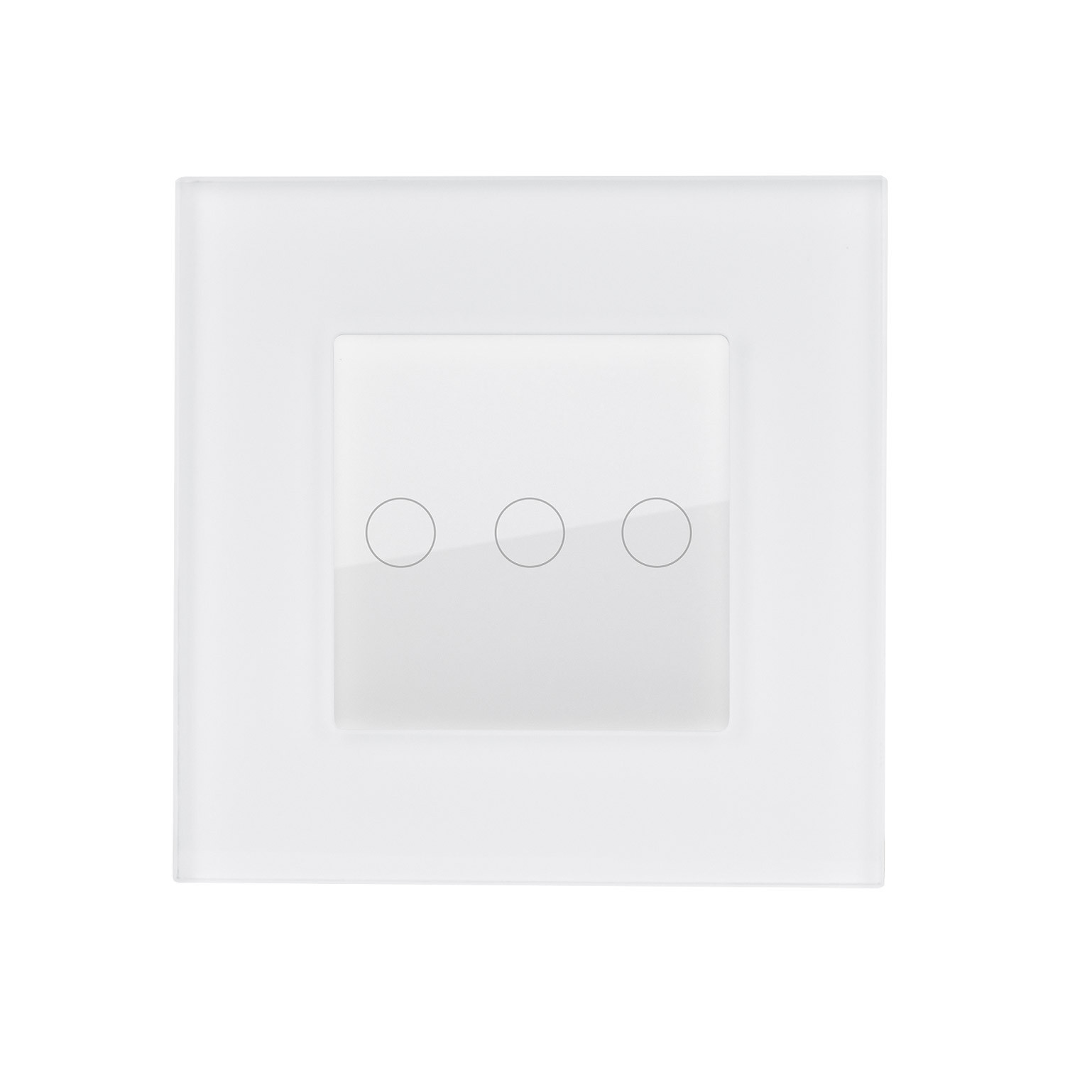 Touch Schakelaar Triple met Glazen Frame Modern - Ledkia