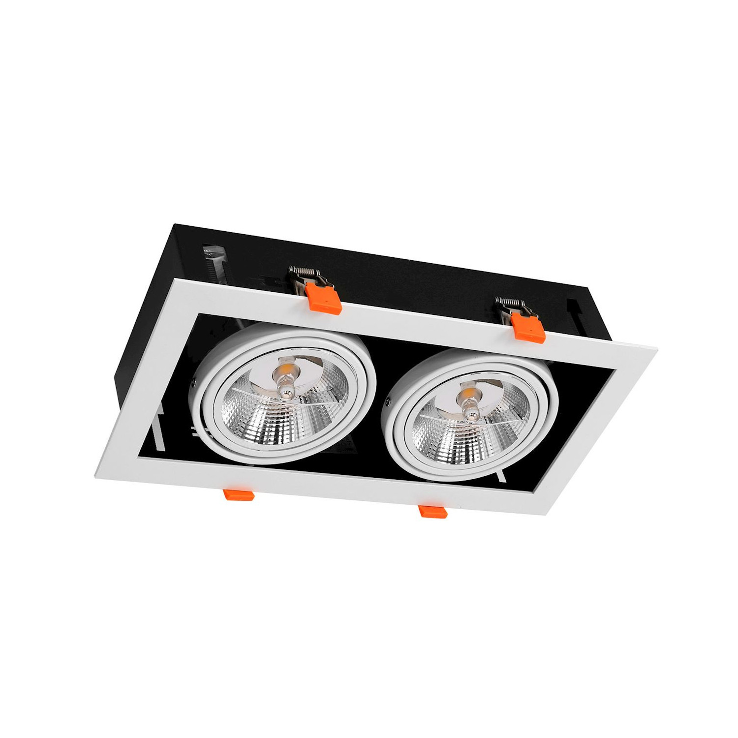 Downlight LED 12 W Richtbaar Vierkant Dubbel AR111 Zaagmaat 325x165 mm ...