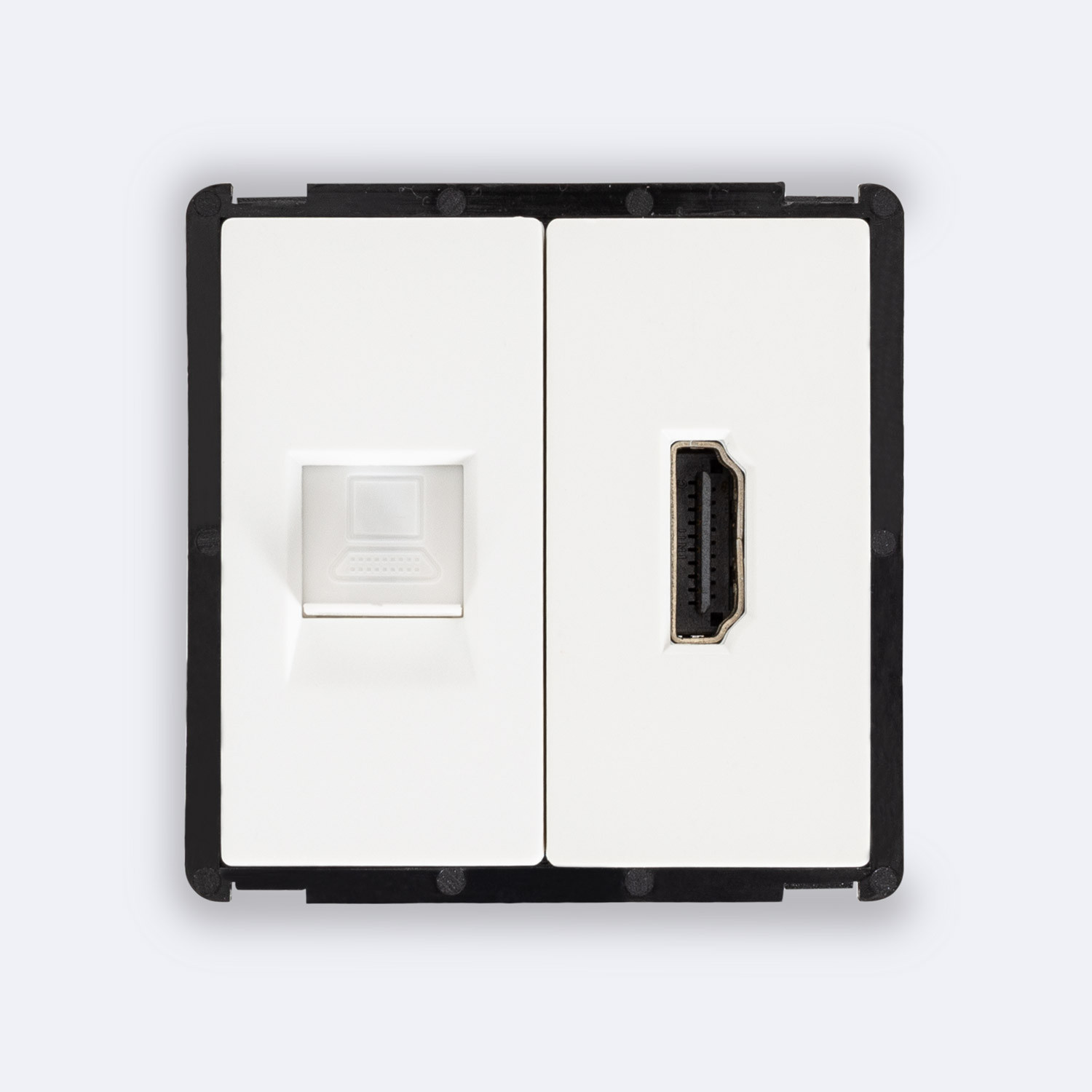 Contactdoos RJ45 CAT 6 Internet + HDMI Modern - Ledkia